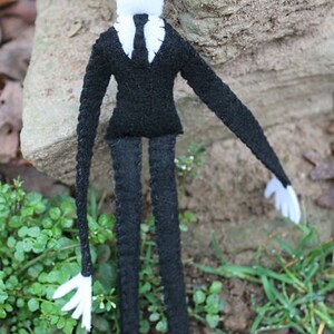 Slenderman Doll,handmade Felt Slenderman Doll, Creepy Decor, Desk Decor ...