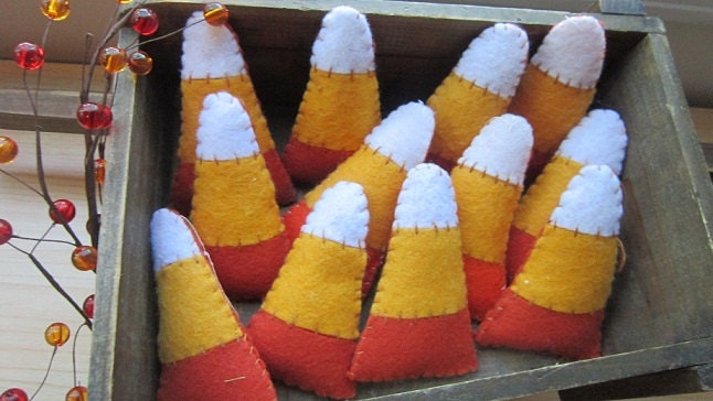 Handmade Felt Country Candycorn Ornament, Bowlfillers,fall Decor ...