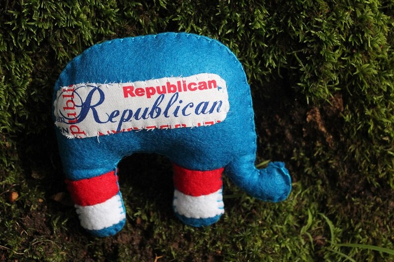 Political Doll-republican Party Elephant Redwhiteand Blue - Etsy