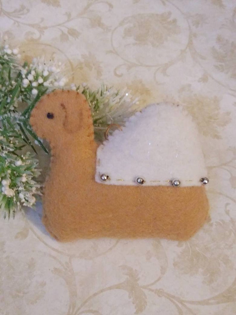 Felt Camel Ornaments-set of 4 Country Style Camels-nativity - Etsy