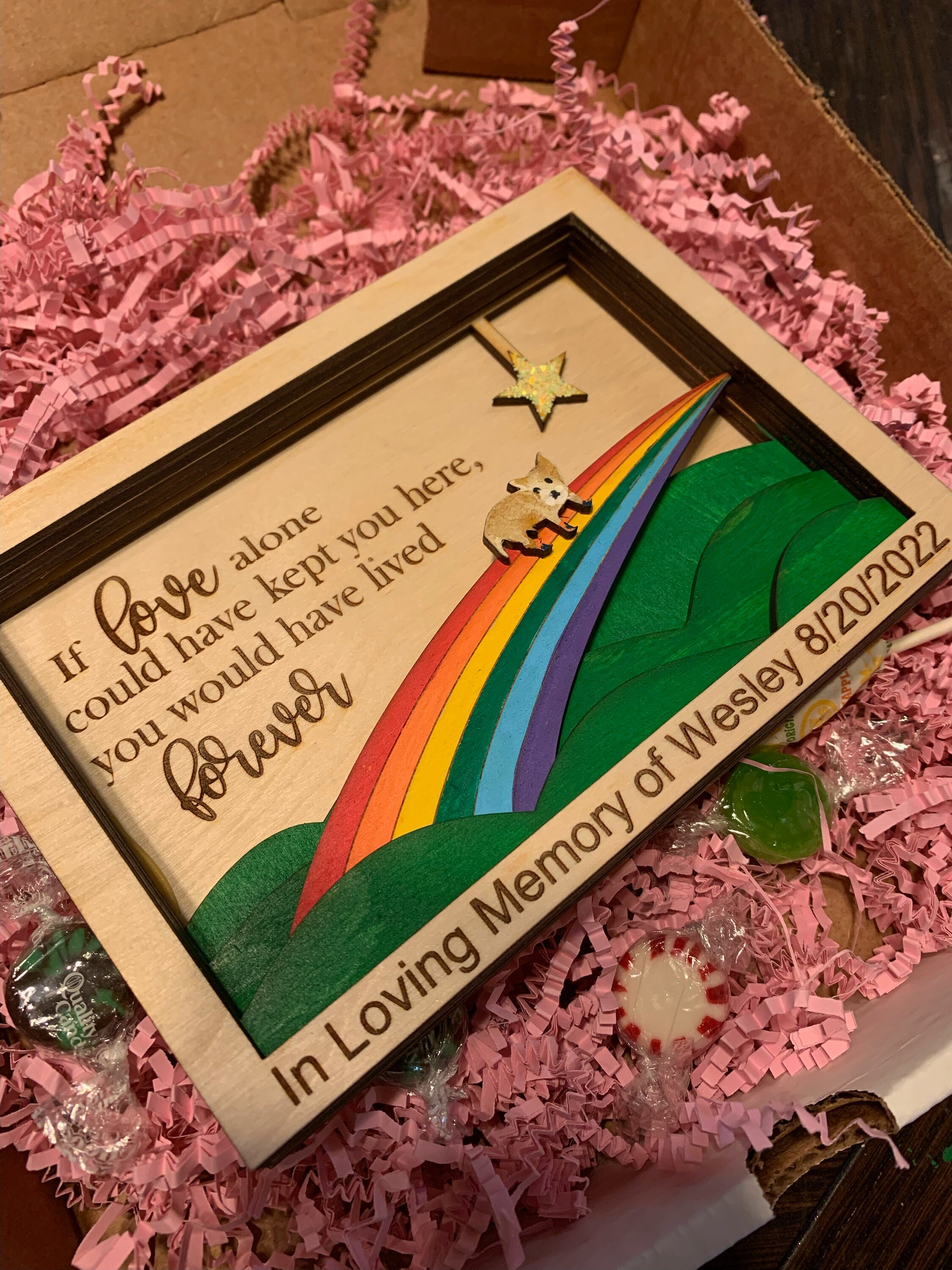 8x11 Rainbow Bridge Memorial Box - Etsy