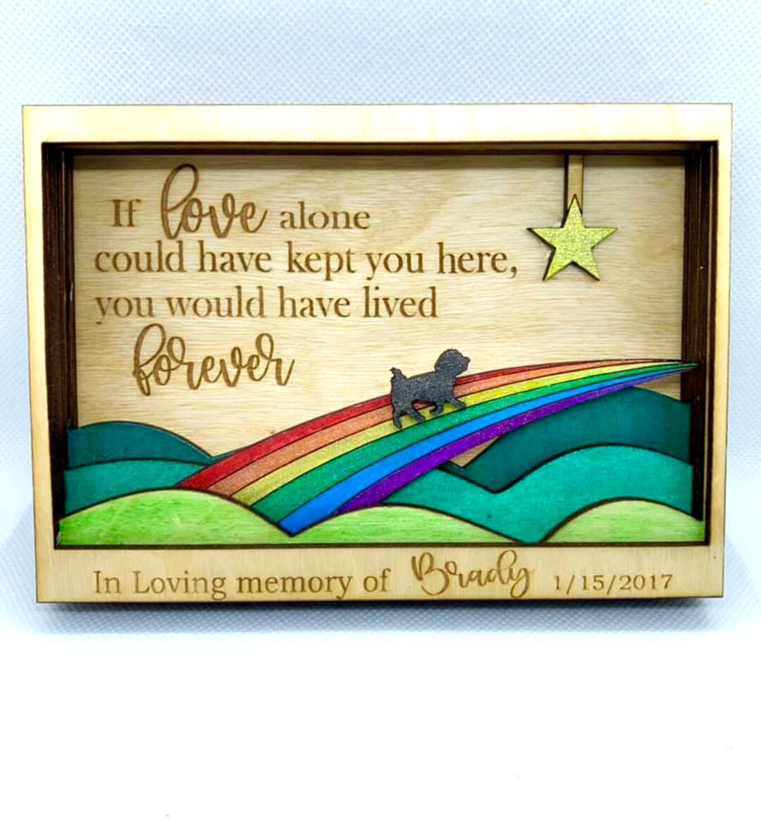 5x 7 Rainbow Bridge Memorial Box - Etsy