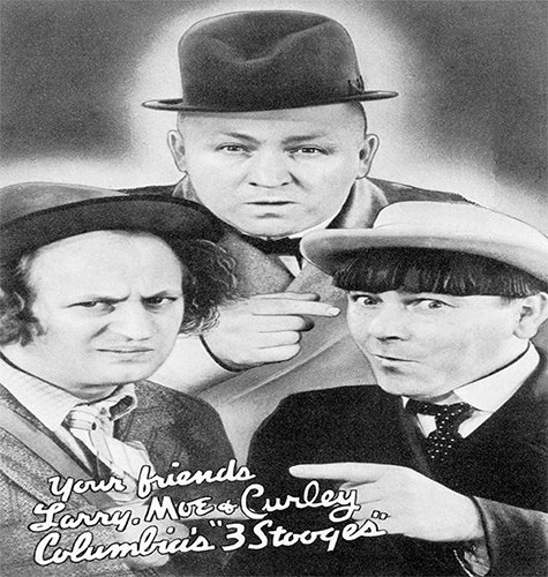 Three Stooges, Moe, Larry and Curly Comedy Team (1937)...8X10 Print - Etsy