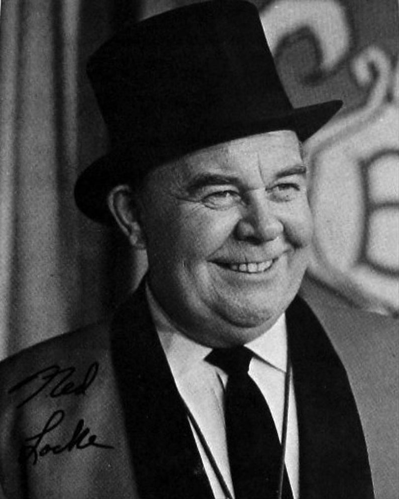 Ned Locke as Ringmaster Ned, WGN-TV Children's Television Program Bozo ...