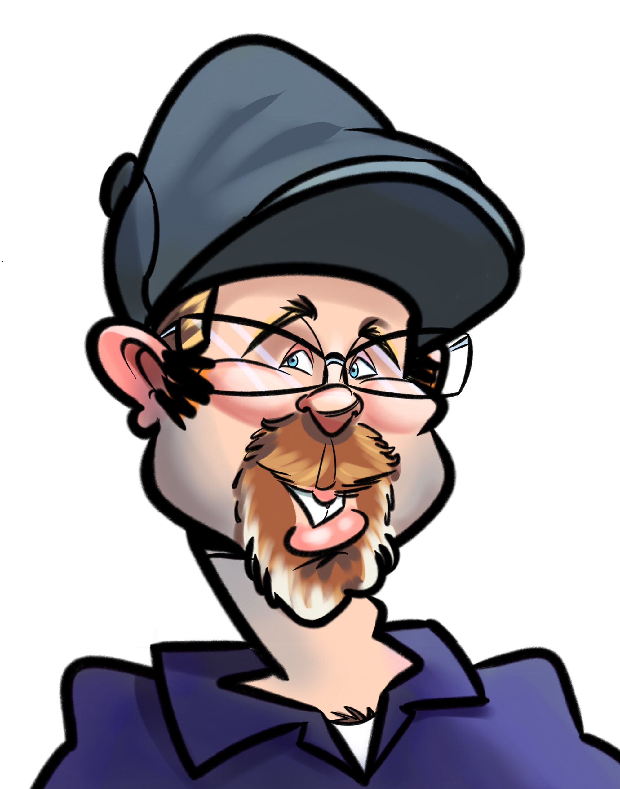 Single Person Color Caricature 11x14 Cartoon Portrait - Etsy