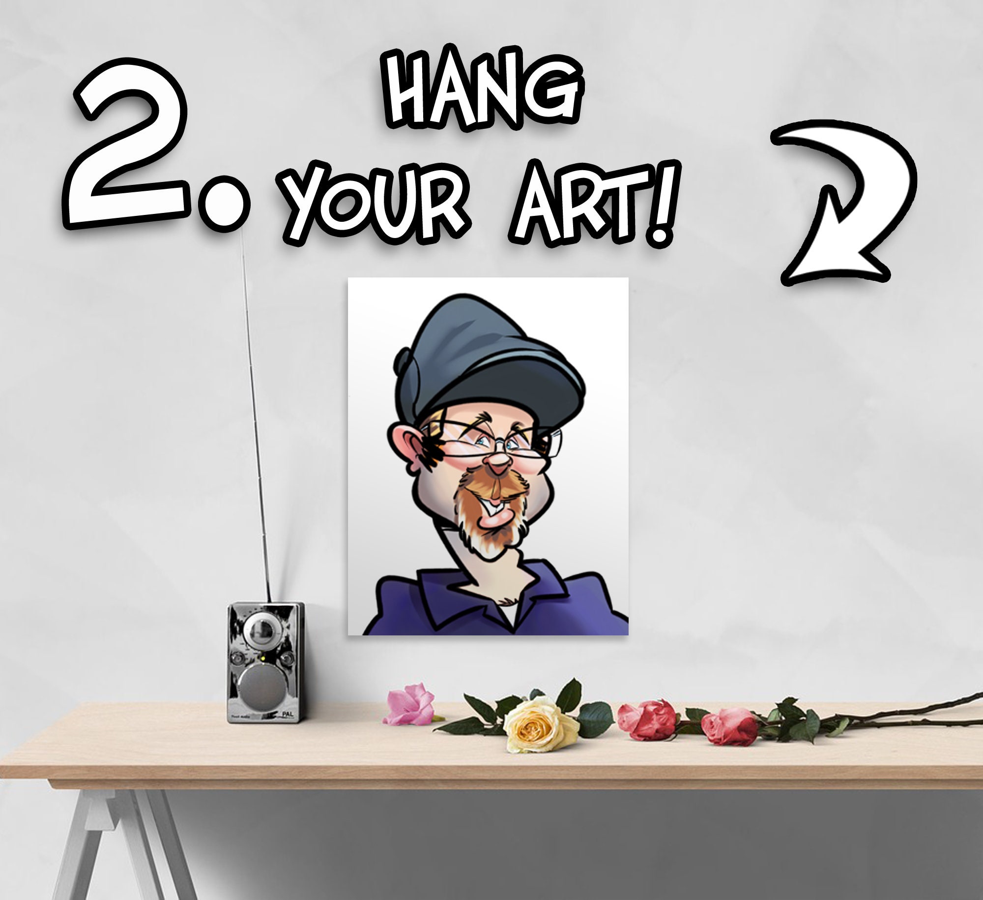 Single Person Color Caricature 11x14 Cartoon Portrait - Etsy