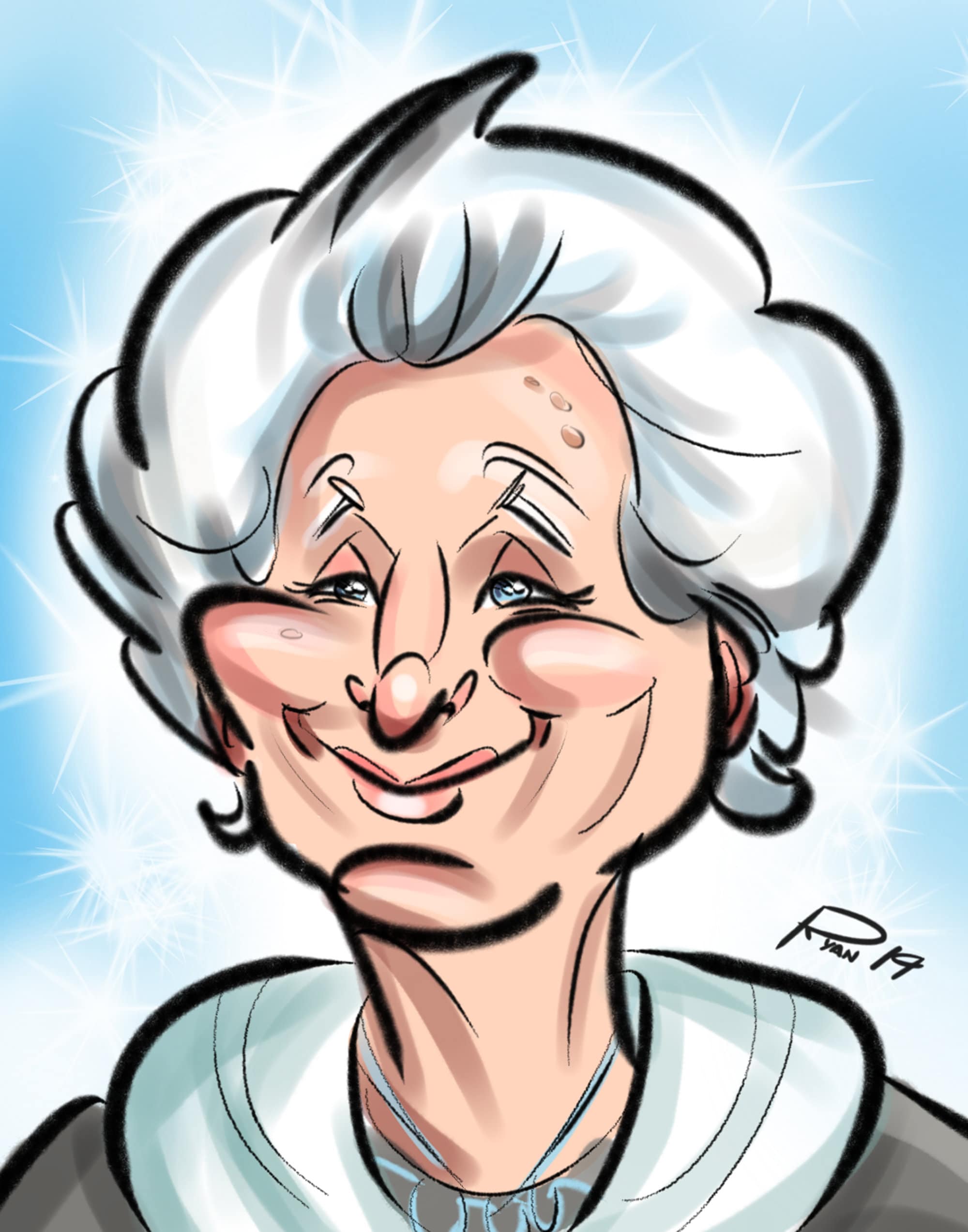 Single Person Color Caricature 11x14 Cartoon Portrait - Etsy