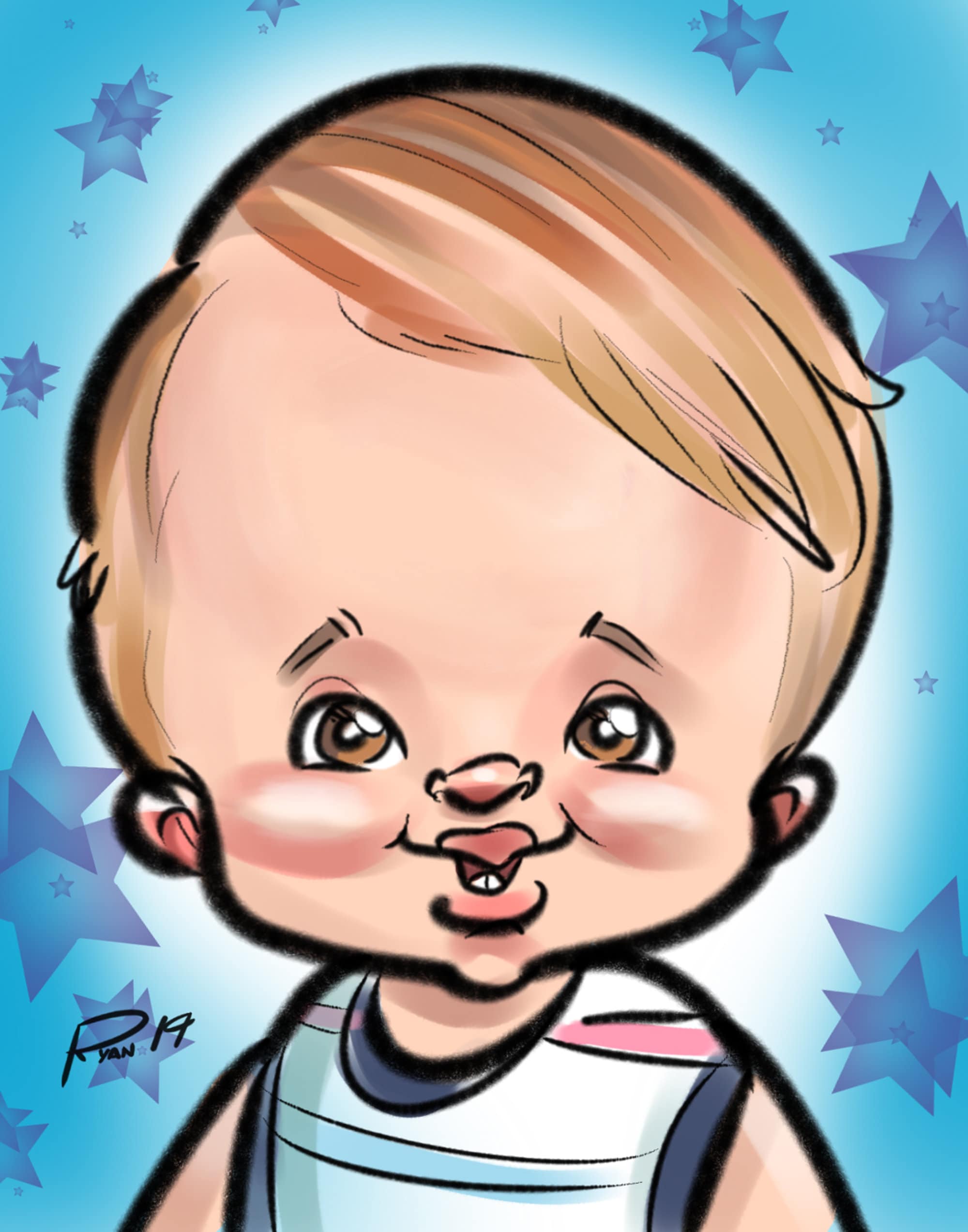 Single Person Color Caricature 11x14 Cartoon Portrait - Etsy