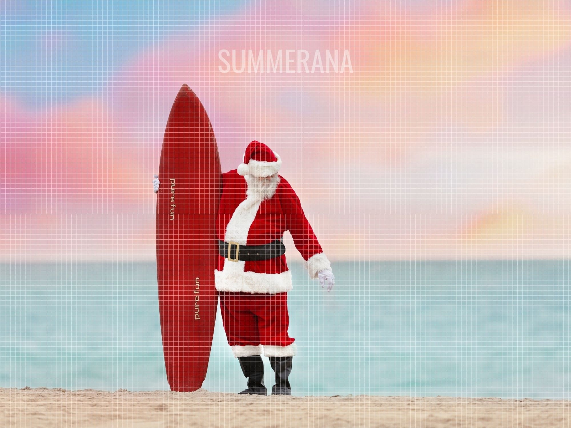 INSTANT DOWNLOAD - Santa on the Beach Digital Background for PS & Pse ...