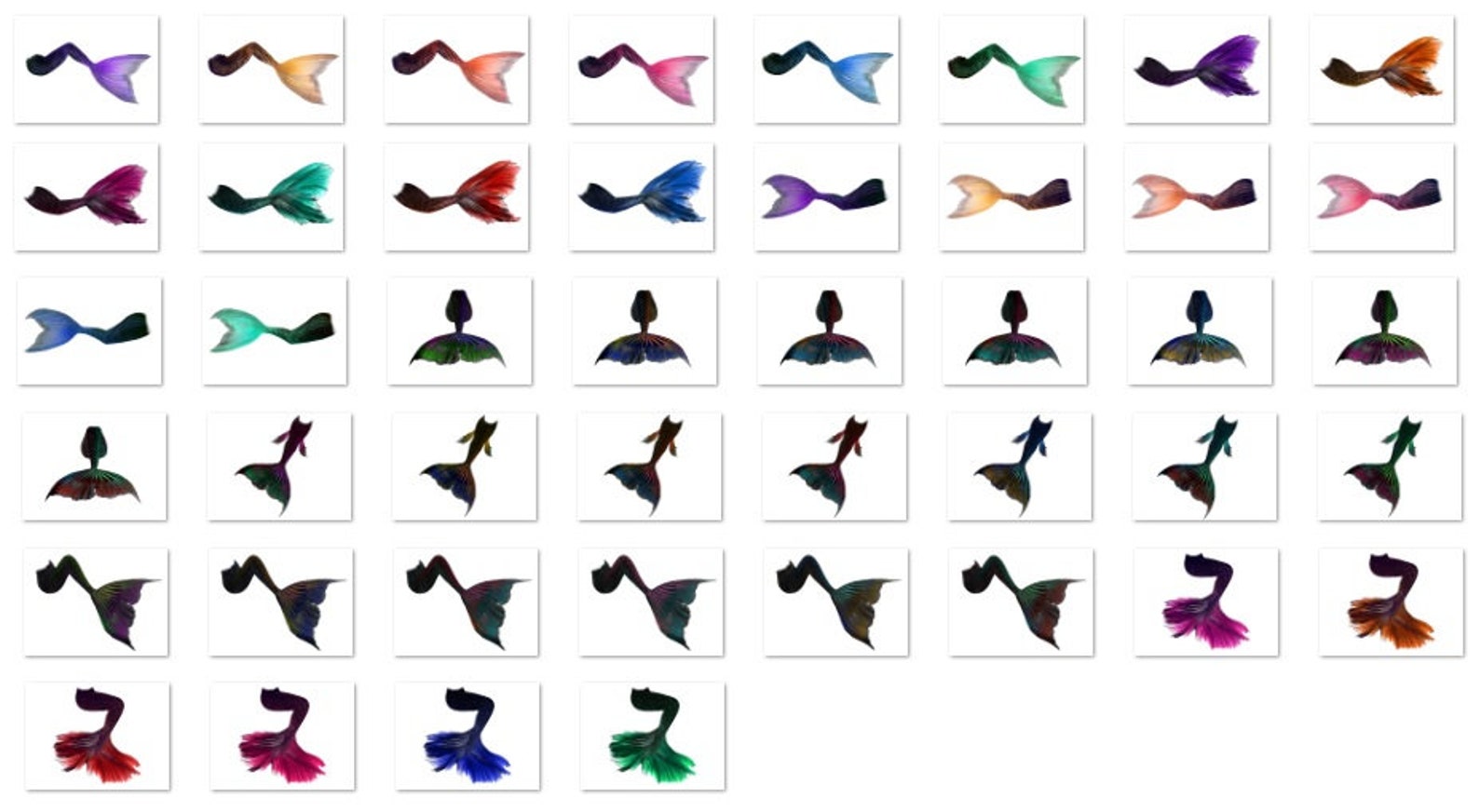 Maiden Tails Mermaid Tail Overlay Collection for PS & PSE | Etsy