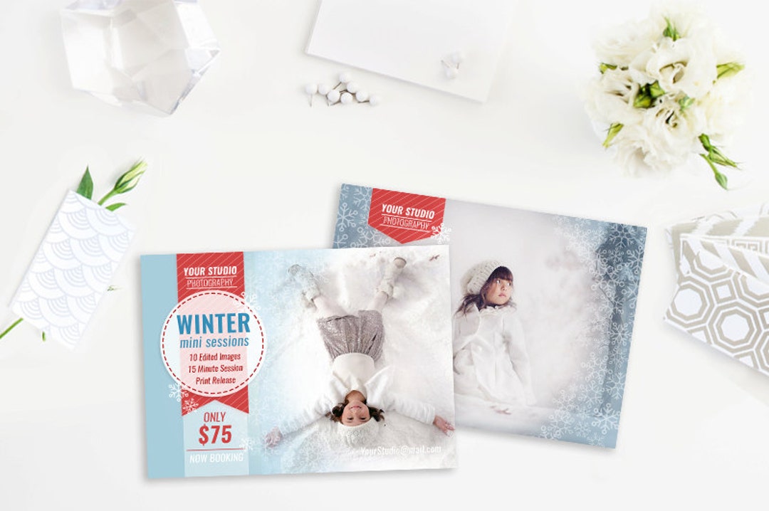 INSTANT DOWNLOAD - Winter - Mini Session Marketing Templates - Etsy