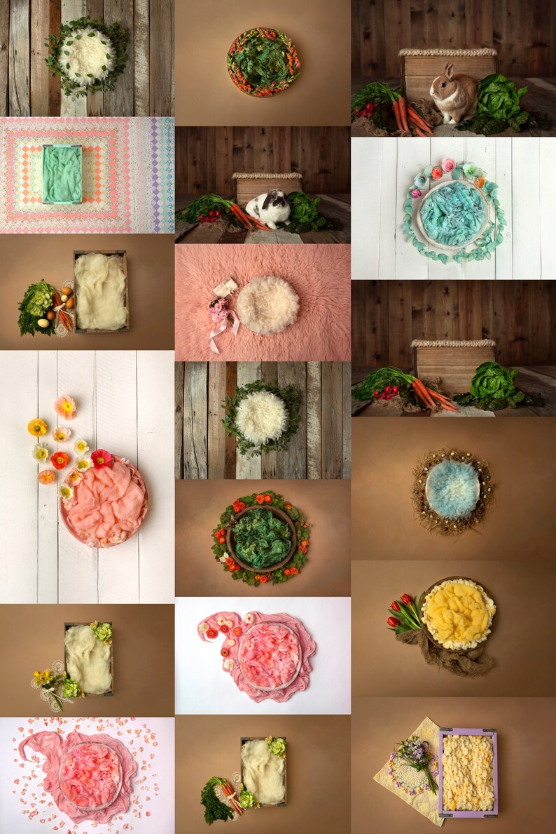 Spring Lullabies Newborn Digital Background Collection for | Etsy