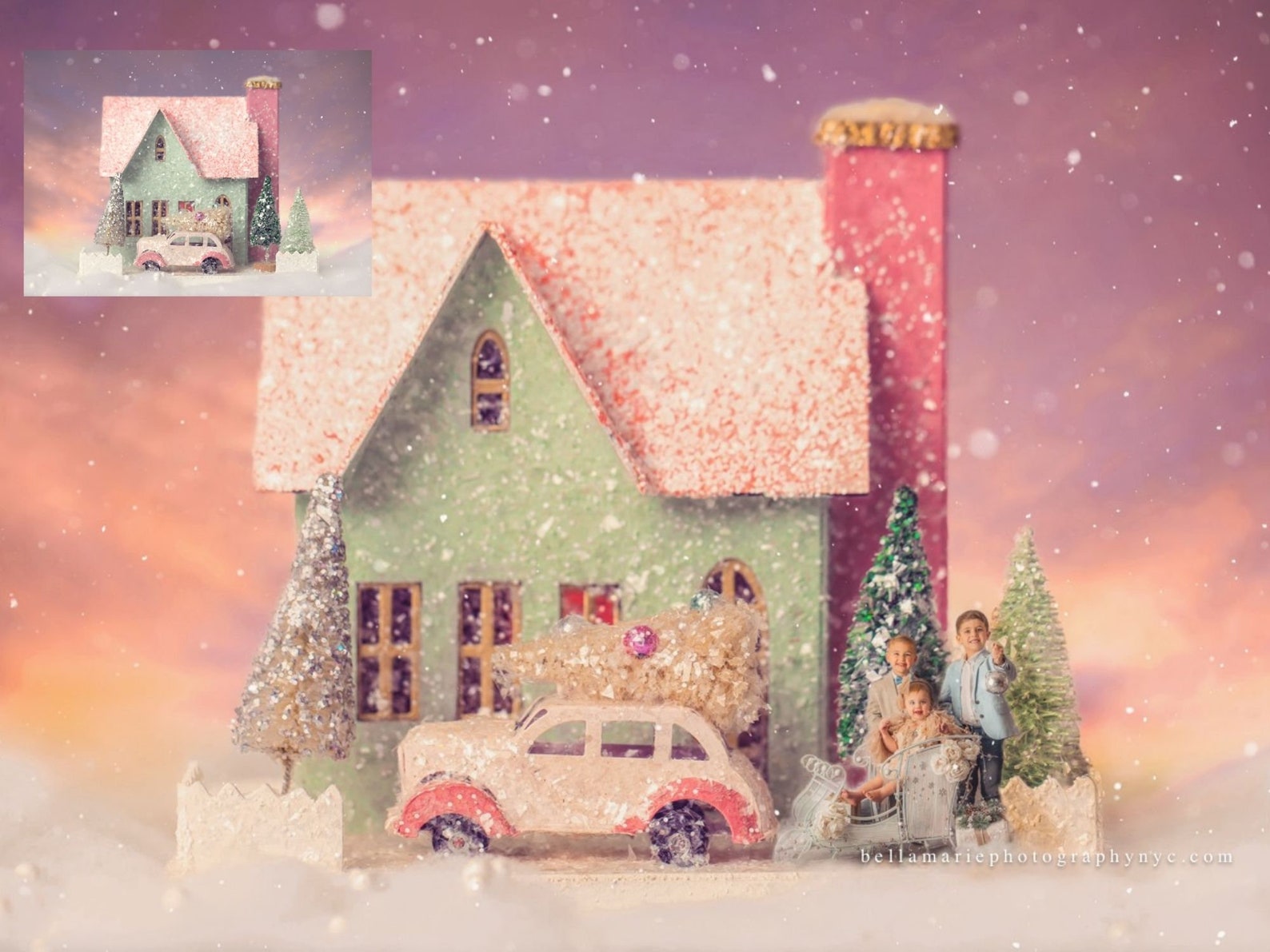 INSTANT DOWNLOAD - Miniature House Digital Background for PS & Pse ...