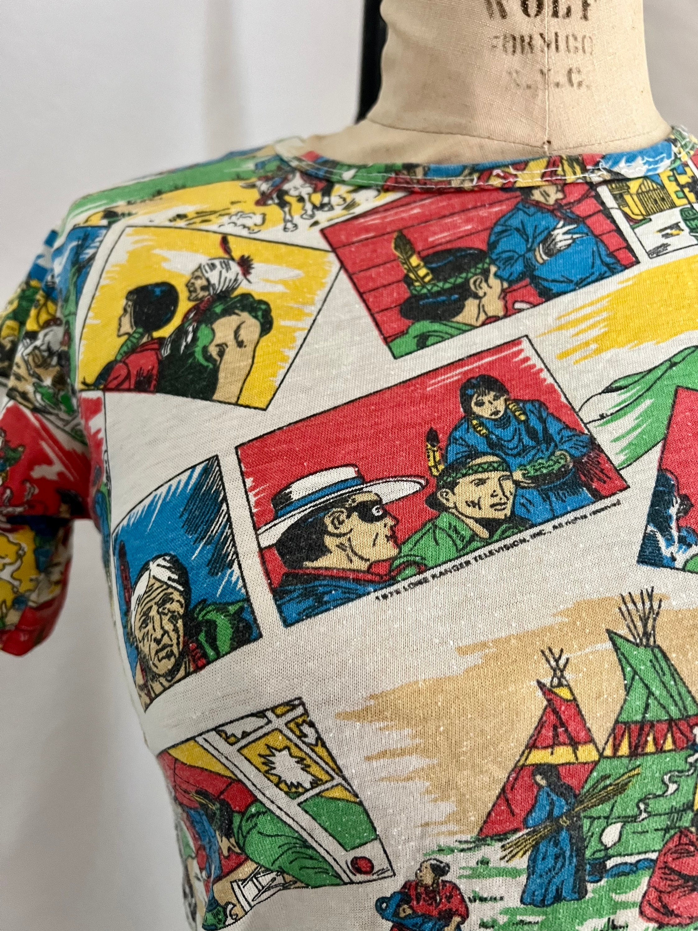1970s Vintage Lone Ranger Comic Strip Tshirt Sz S - Etsy