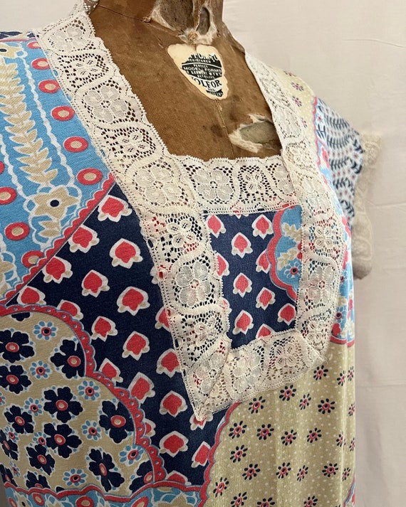 1960s vintage patchwork jersey maxi dress - Gem