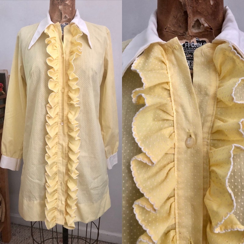 Ruffled Tuxedo Shirt - Etsy