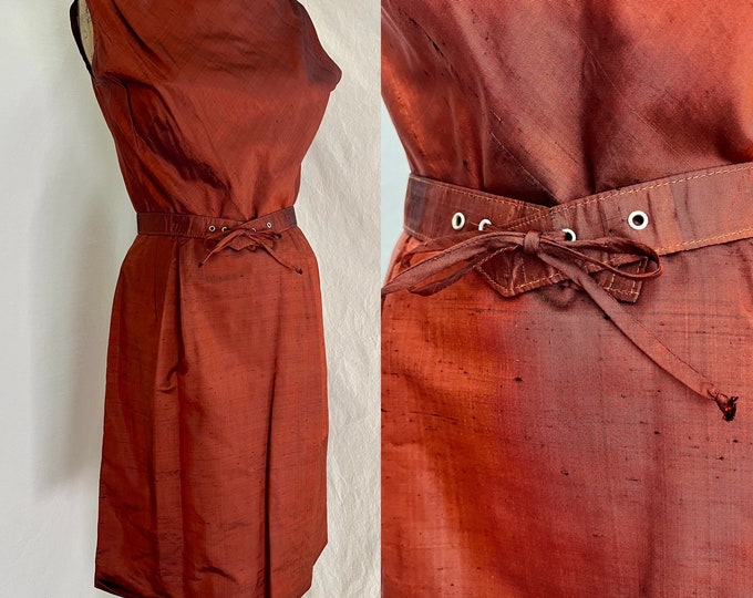 1950s Iridescent Copper Cocktail Dress Sz M - Etsy