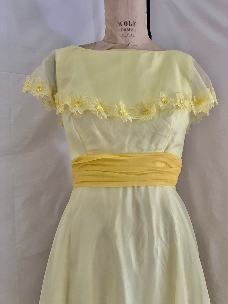 1970s Vintage Buttercup Yellow Shawl Collar Sheet Maxi Gown Xs/s - Etsy