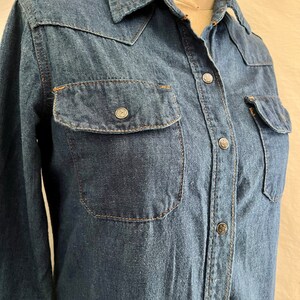 1970s Vintage Sears Denim Snap Front Dress Sz S - Etsy