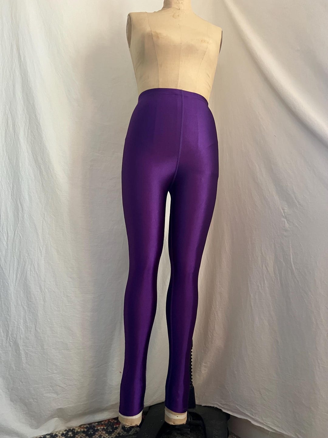 1990s Vintage Purple Spandex Leggings/sz S - Etsy