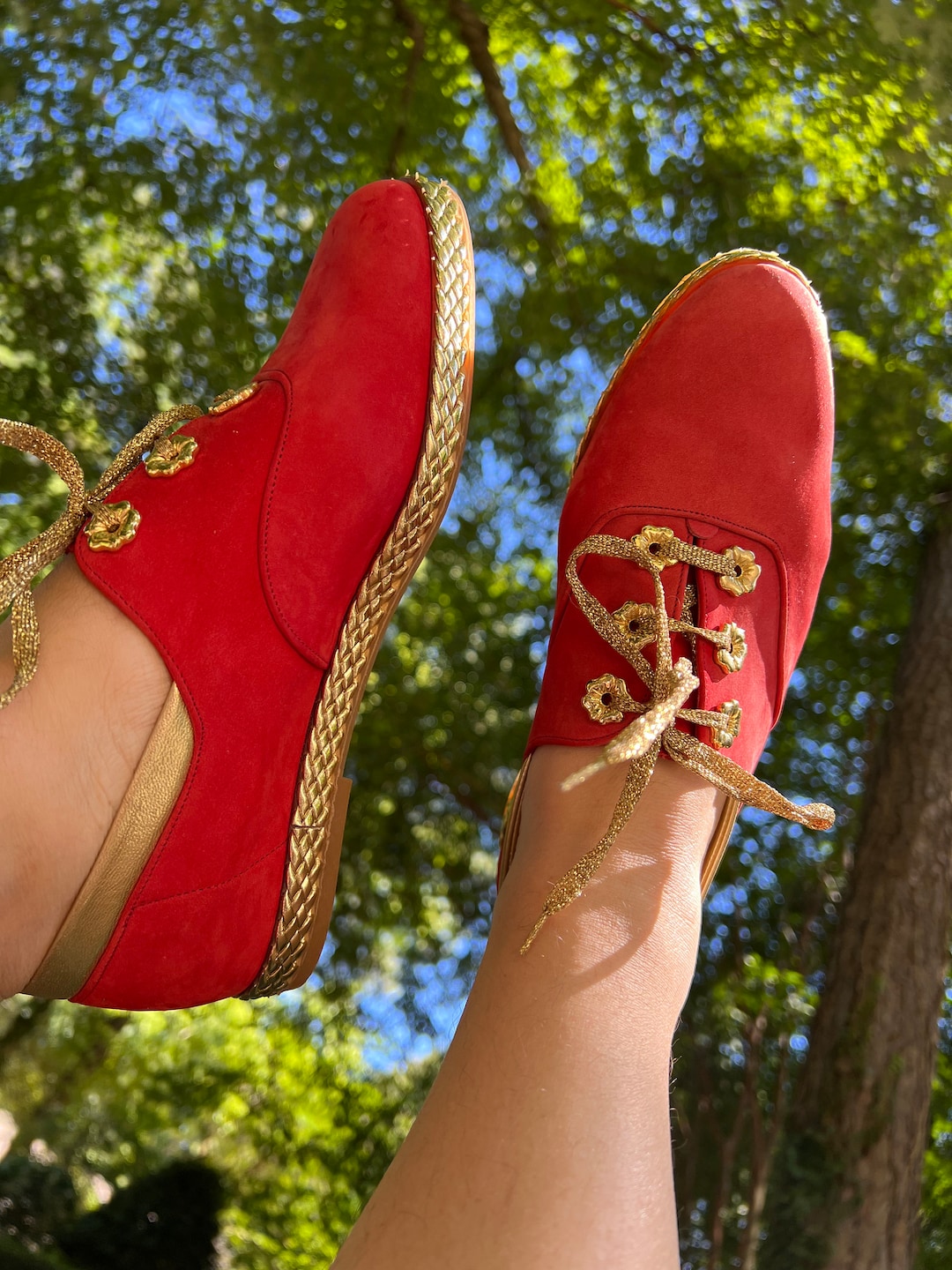 1980s Vintage Bally Red Suede Oxfords 7.5 - Etsy