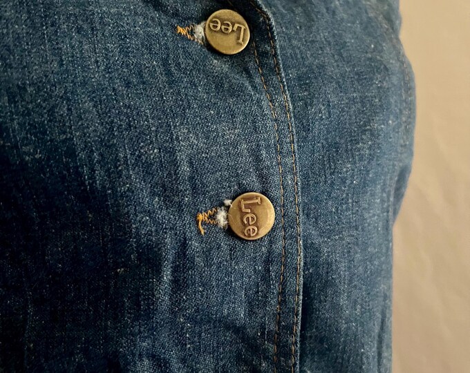 1970s Vintage Lee Denim Vest and Skirt Set Sz S - Etsy