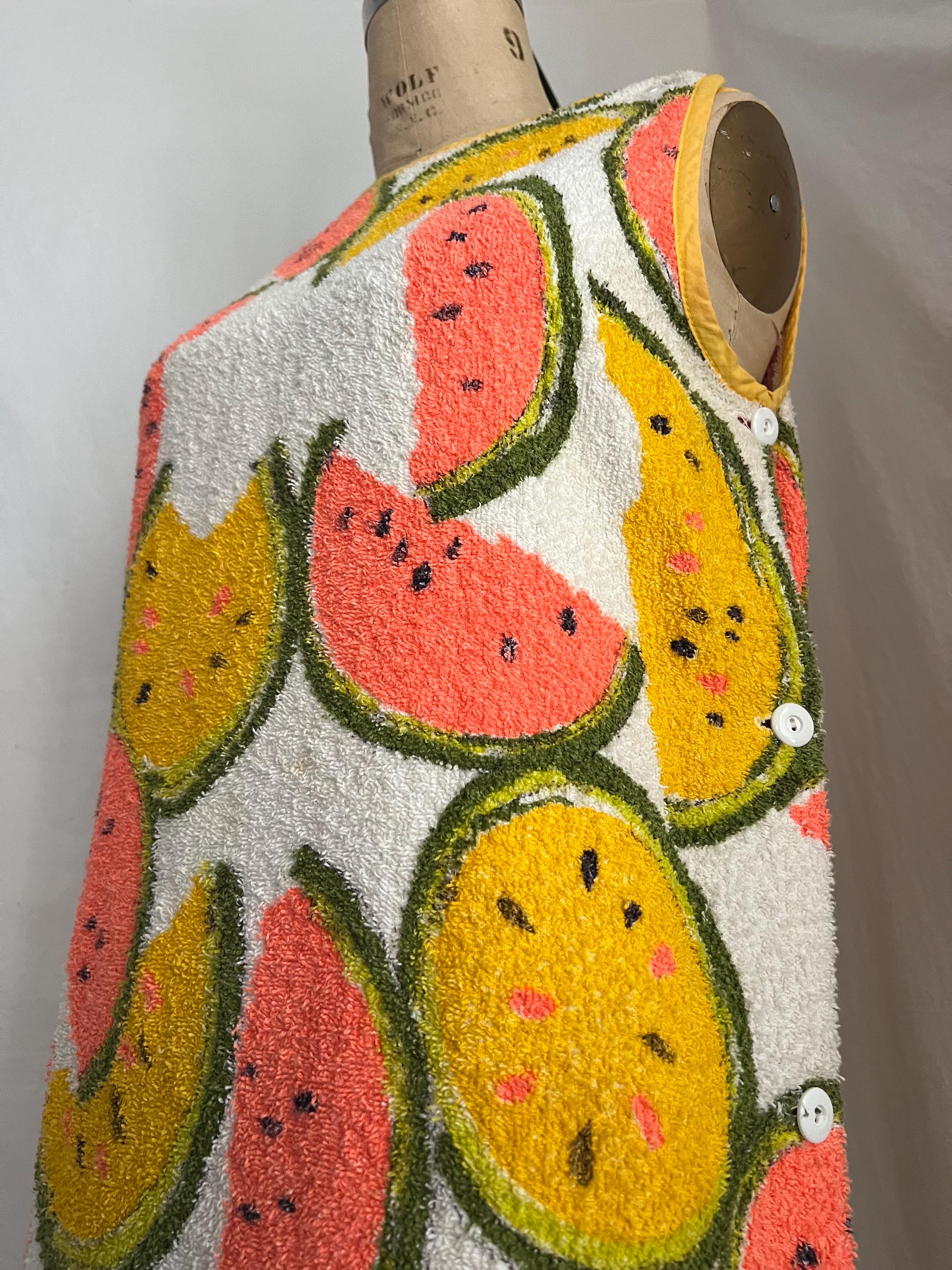 1960s Watermelon Novelty Print Terry Cloth Dress Sz S - Etsy