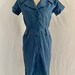 1970s Vintage Sears Denim Snap Front Dress Sz S - Etsy