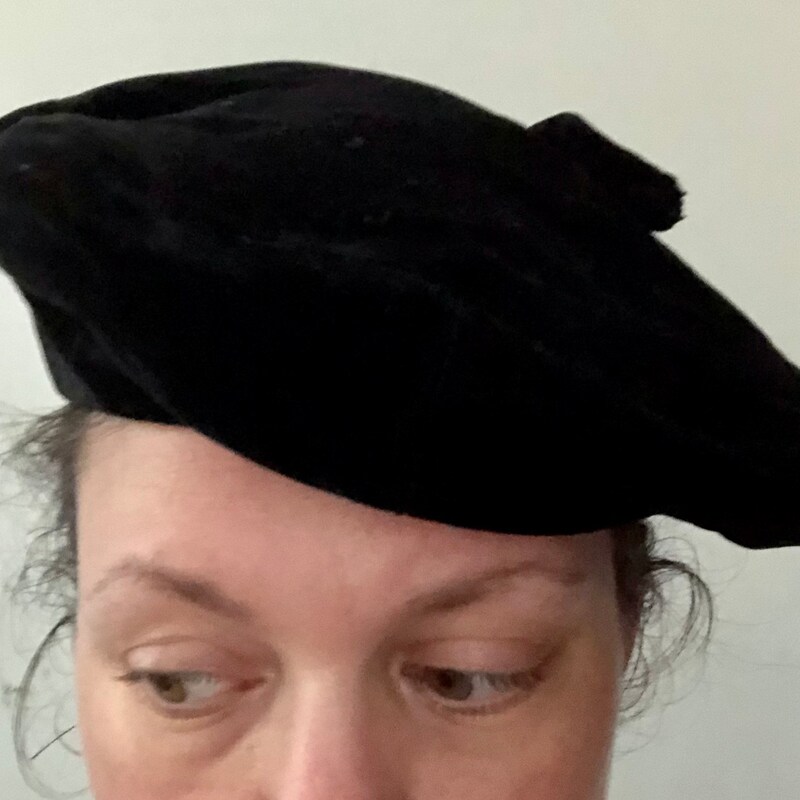 Black Velvet Beret - Etsy