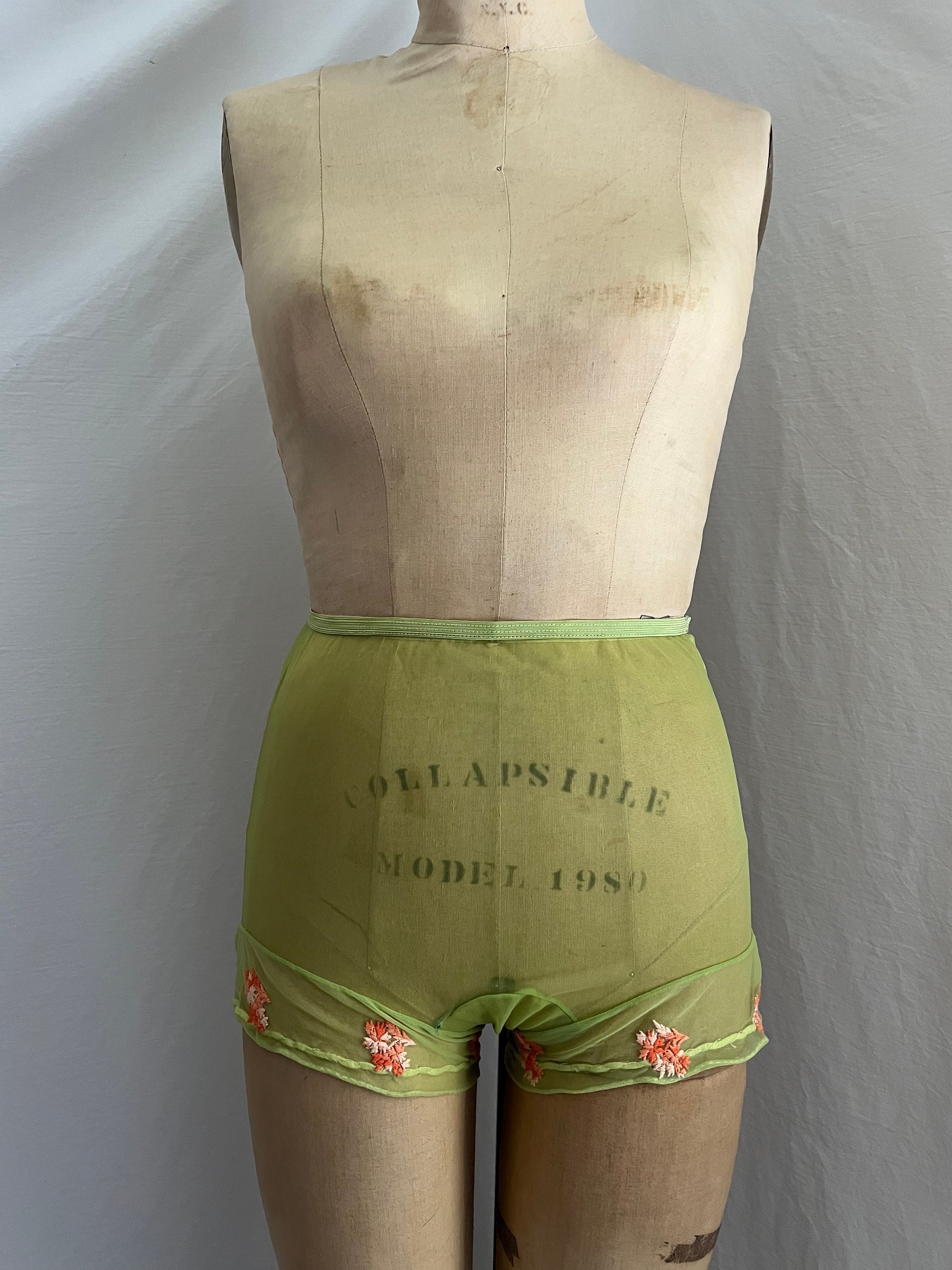 1950s Sheer Chartreuse High Rise Panties Vintage Lingerie - Etsy