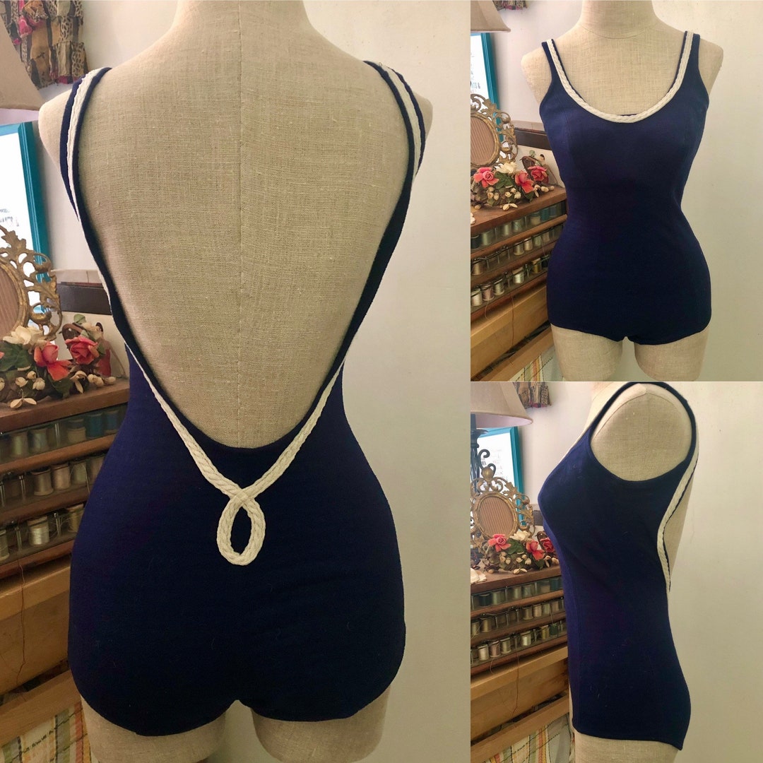 1960s Vintage Catalina Navy Knit Bombshell Bathing Suit Sz S/m - Etsy