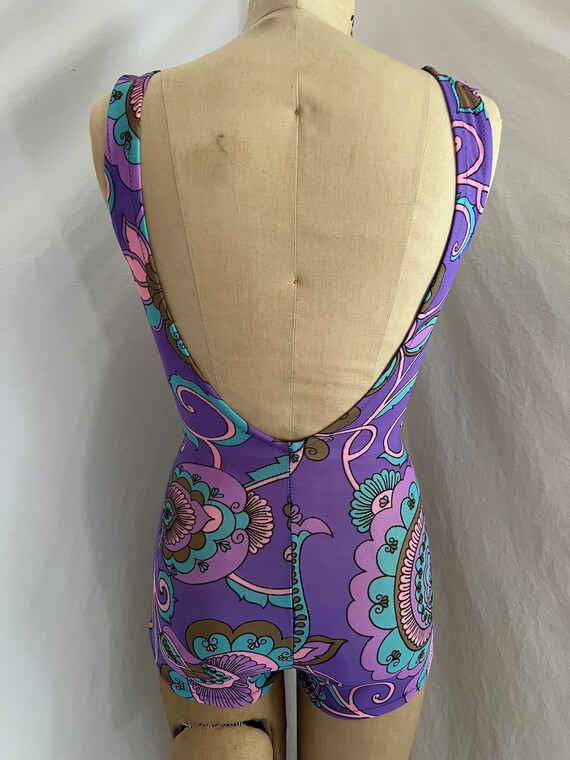 1960s vintage psychedelic geometric swim suit xs/s - Gem