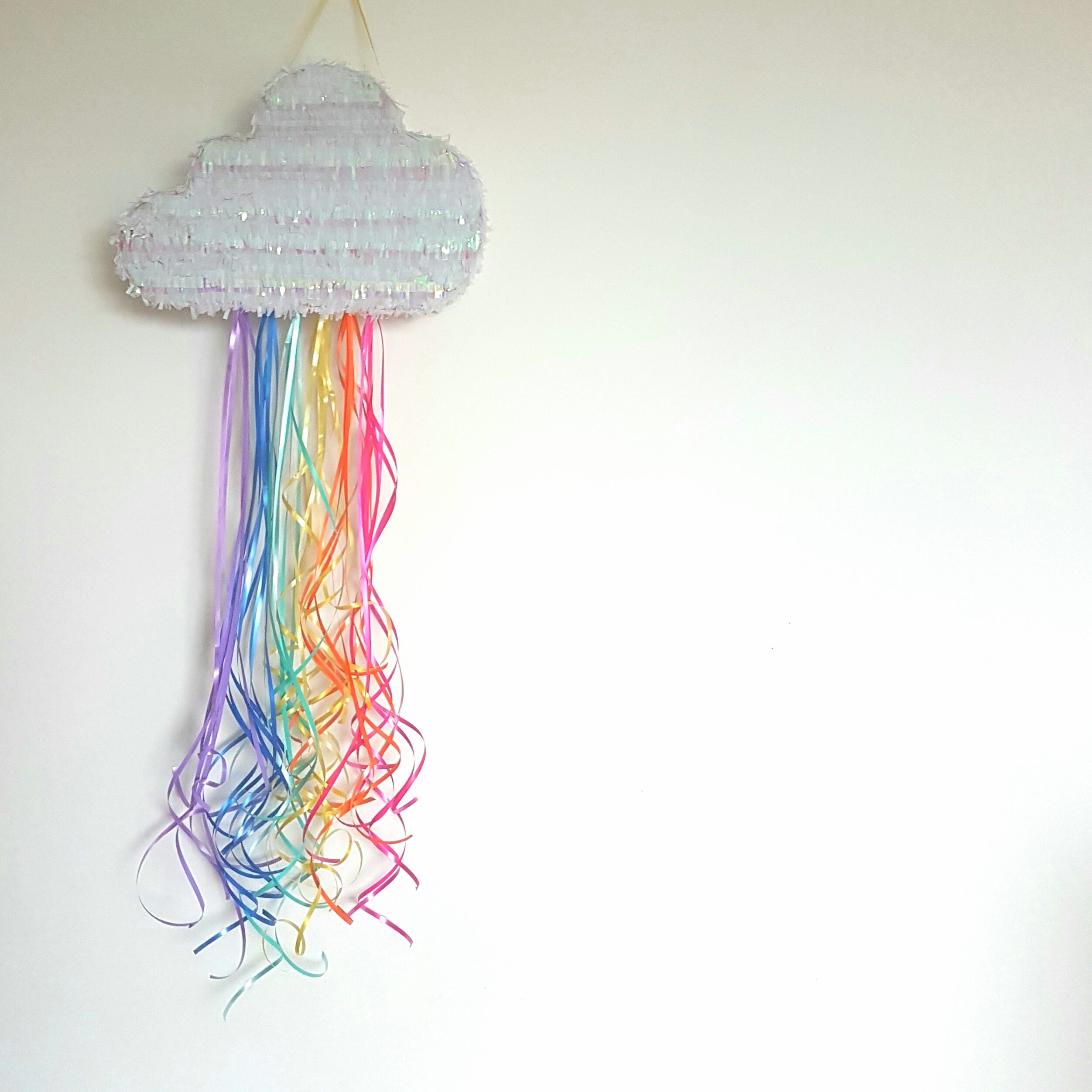 Rainbow Cloud Pull String Pinata - Etsy