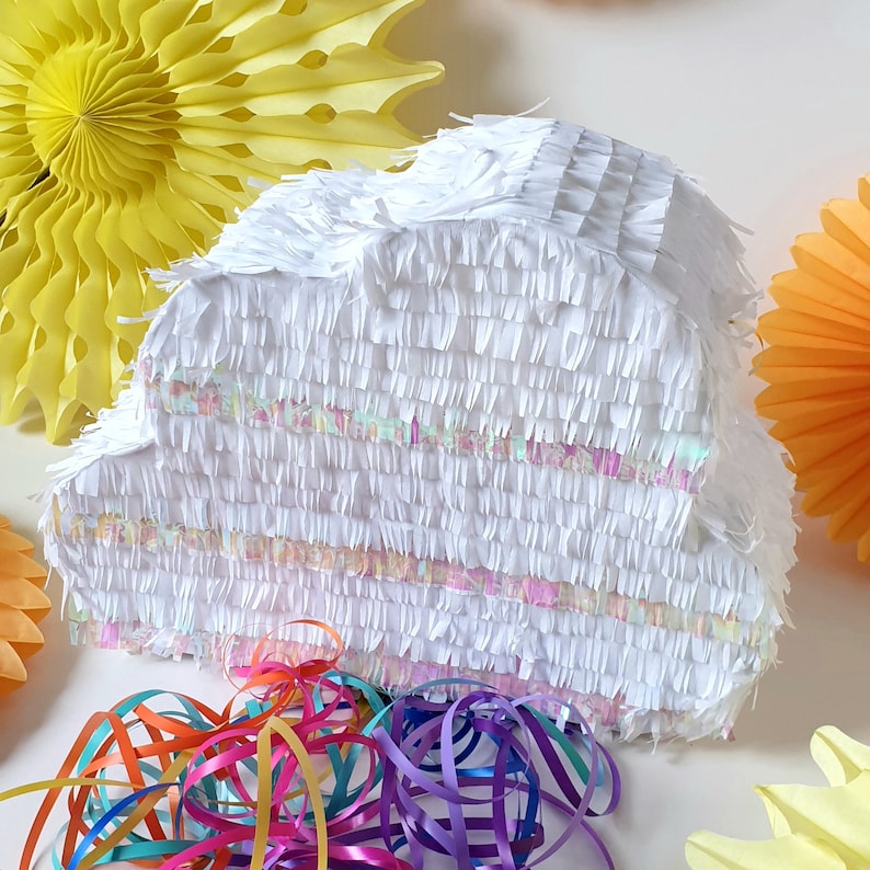 Rainbow Cloud Pull String Pinata - Etsy UK