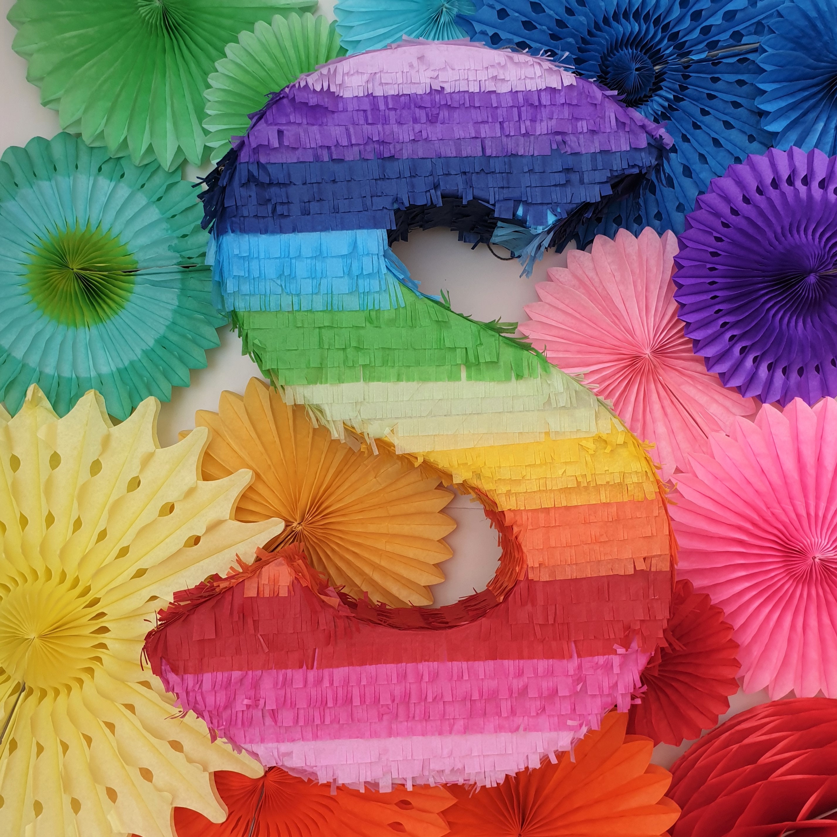 Rainbow Letter Pinata - Etsy UK