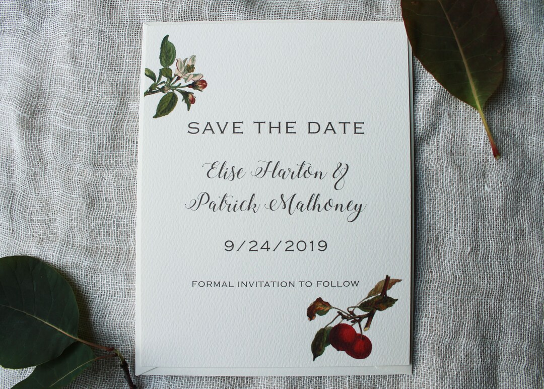 Apple Wedding Save the Date Template | Apple Save the Date DIY | Save ...