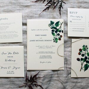 Berry Wedding Invitations Templates | Blackberry Wedding Invitation ...