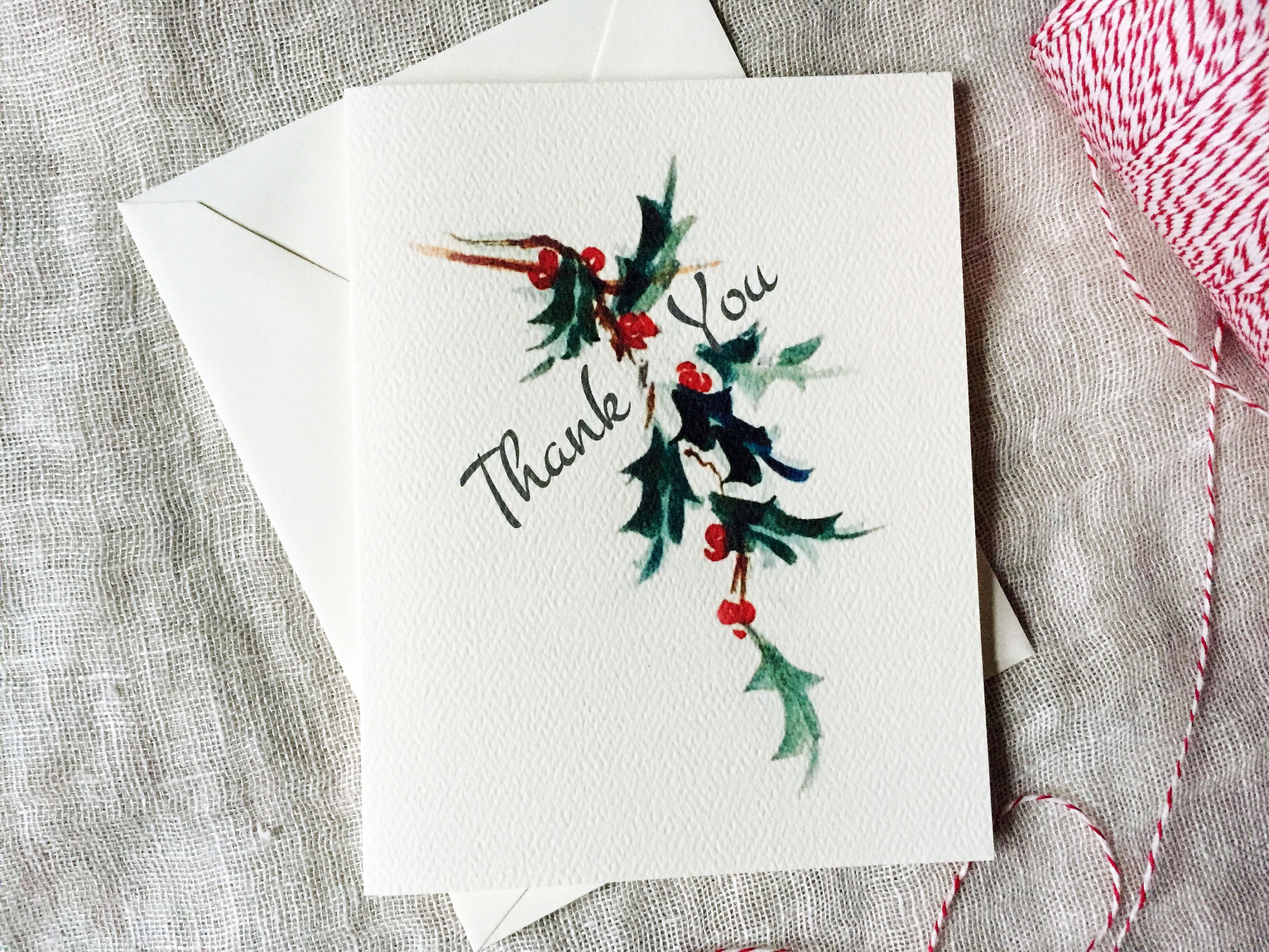 Handmade Christmas Thank You Cards