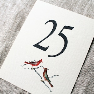 Cardinal Wedding Table Numbers | Cardinal Bird Table Numbers | Table ...