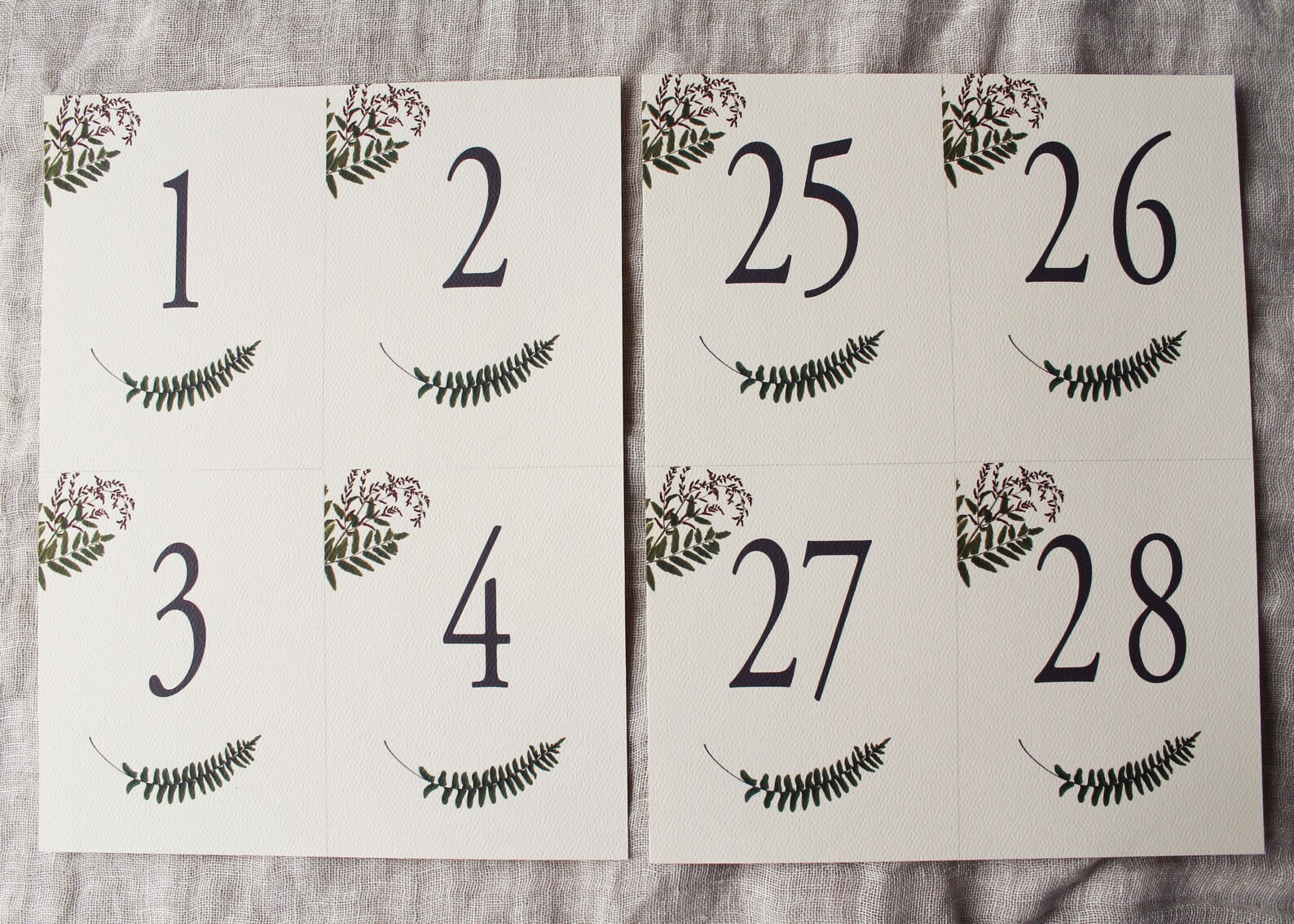 Botanical Table Numbers Wedding Table Numbers Table - Etsy