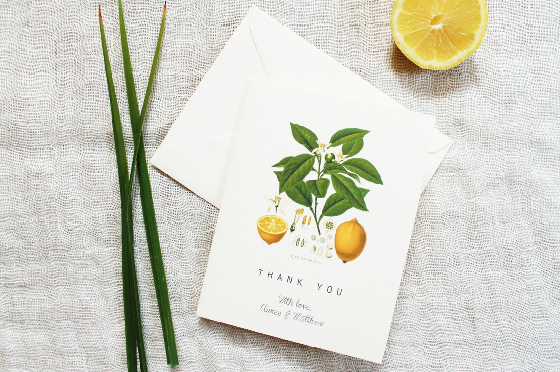 Lemon Wedding Invitation Template | Lemon Invitation Editable | DIY ...