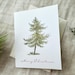 Pine Tree Christmas Cards Set of 10 Folded With Envelopes - Etsy