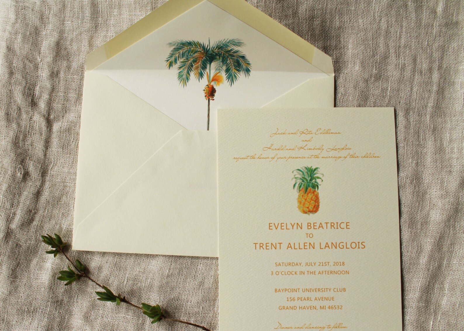 Palm Tree Envelope Liners Tropical Envelope Liner Lined - Etsy