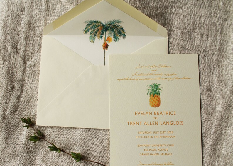 Palm Tree Envelope Liners Tropical Envelope Liner Lined - Etsy