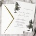 Pine Tree Wedding Invitation Suite | Rustic Wedding Invitation Download ...