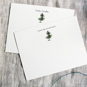 Pine Tree Note Cards With Envelopes Set of 24 Evergreen - Etsy
