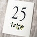 Olive Branch Wedding Table Numbers Greenery Table Numbers Printable ...