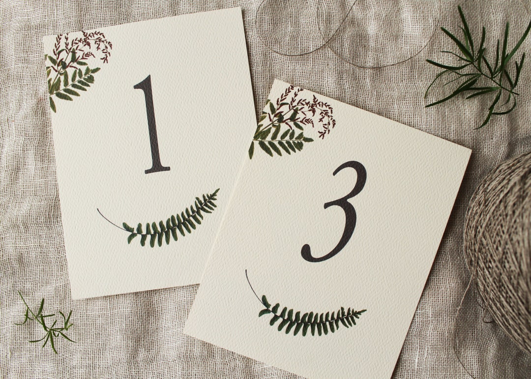 Botanical Table Numbers | Wedding Table Numbers | Table Numbers ...