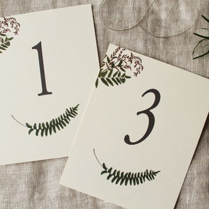 Botanical Table Numbers | Wedding Table Numbers | Table Numbers ...