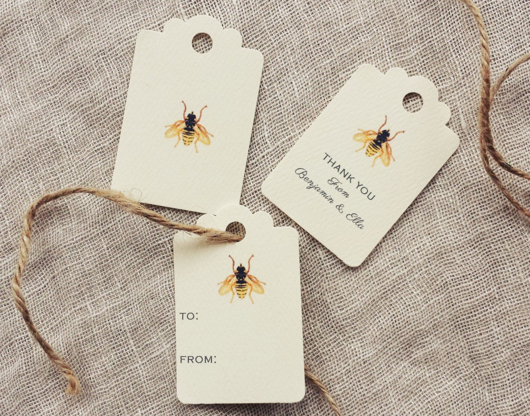Bee Favor Tags Paper for Weddings Showers and Parties - Etsy